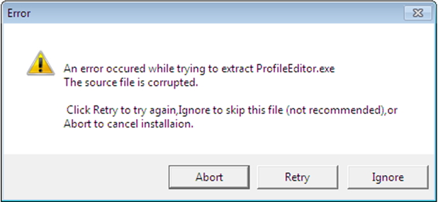 ProfileEditor exe has encountered with an error - Techyv.com